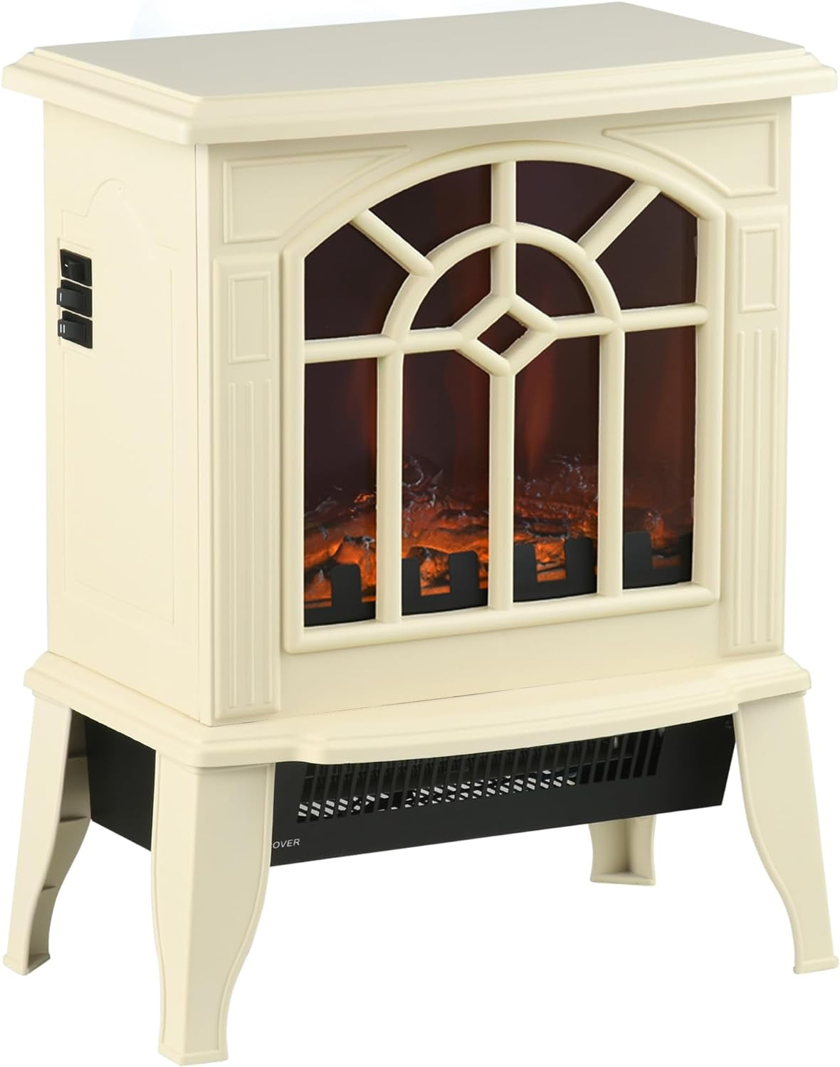 Electric Fireplace Stove, 18" Freestanding Fireplace Heater with ...