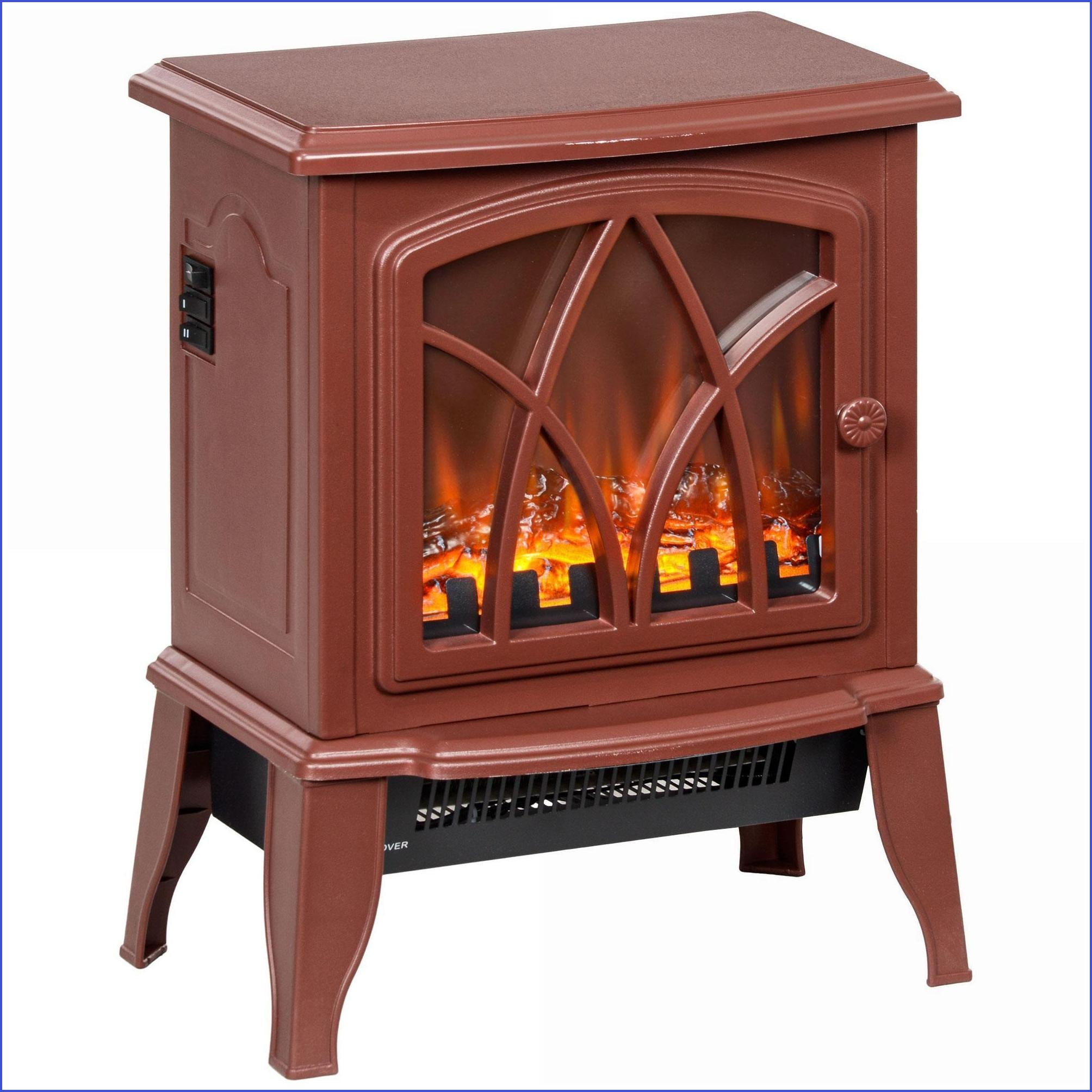 Electric Fireplace Stove, 18'' Freestanding Heater with Realistic Flame ...