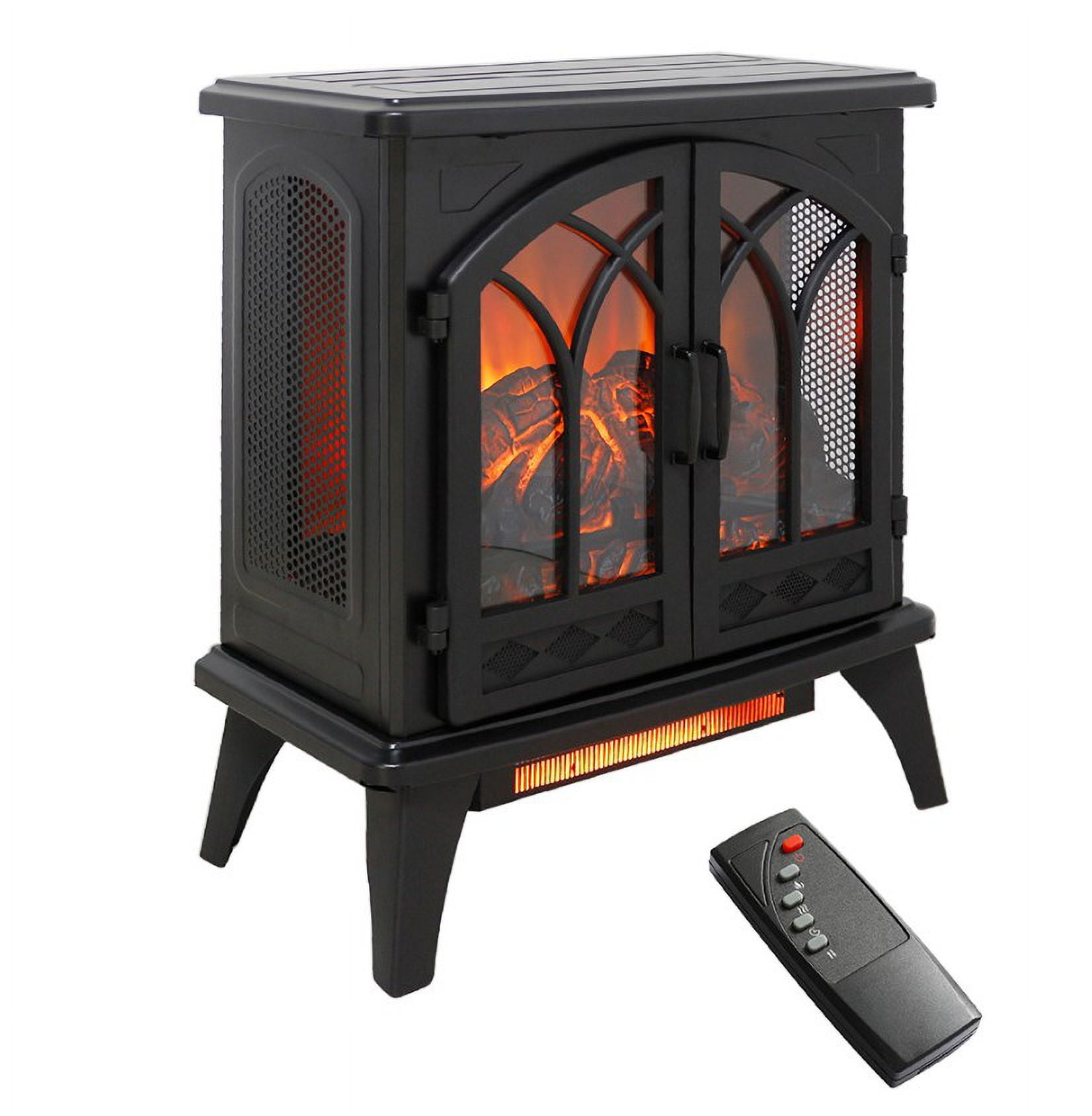 Electric Fireplace with Remote Control, 24" Freestanding Infrared ...