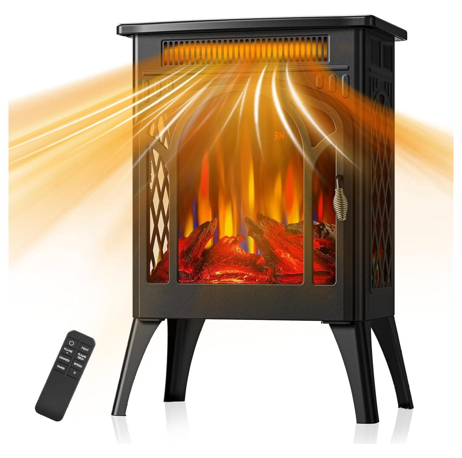 Electric Fireplaces, 1500W Infrared Electric Stove Heater, Efficient ...