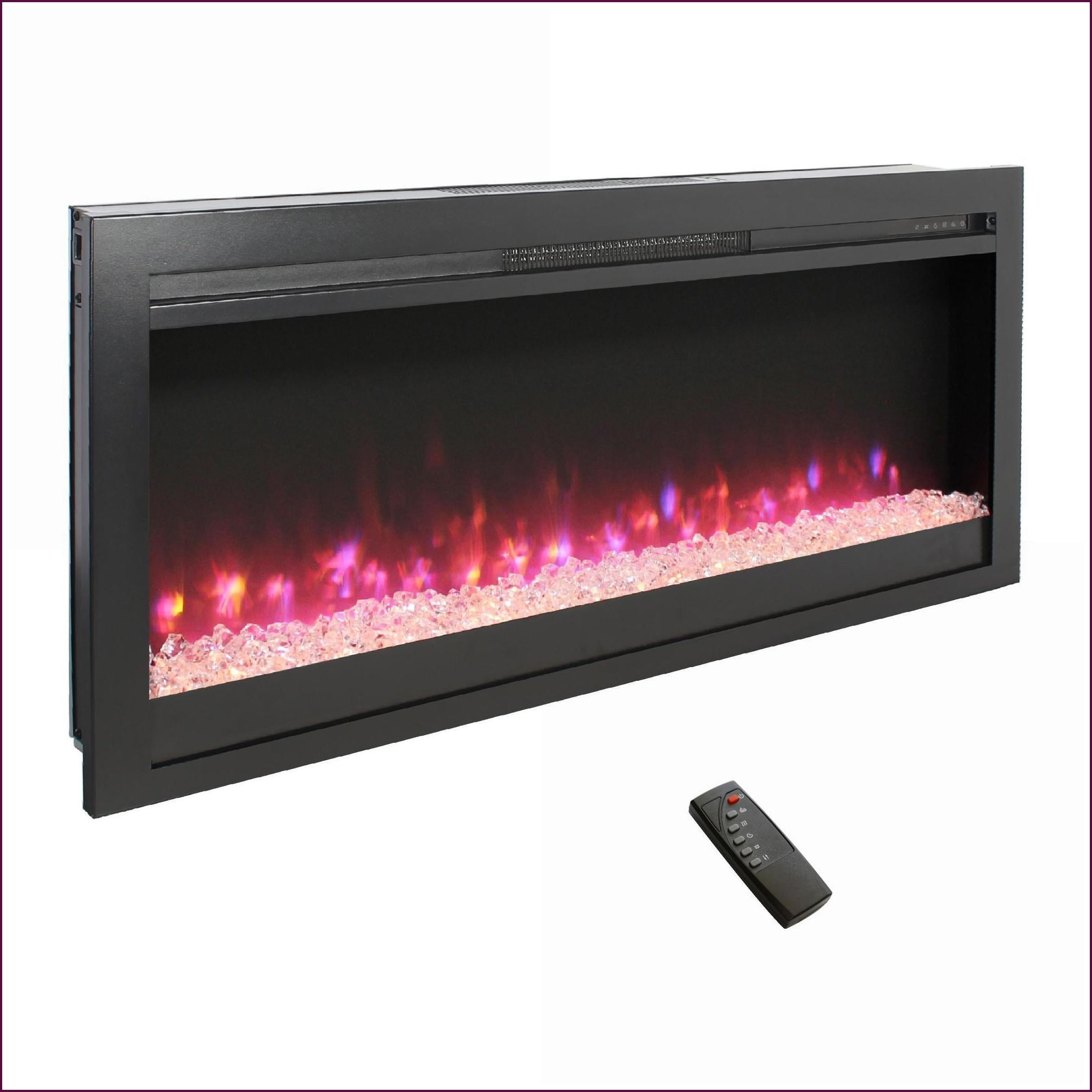 Electric Fireplaces 44 Inch In-Wall Recessed with Remote, Multi-Color ...