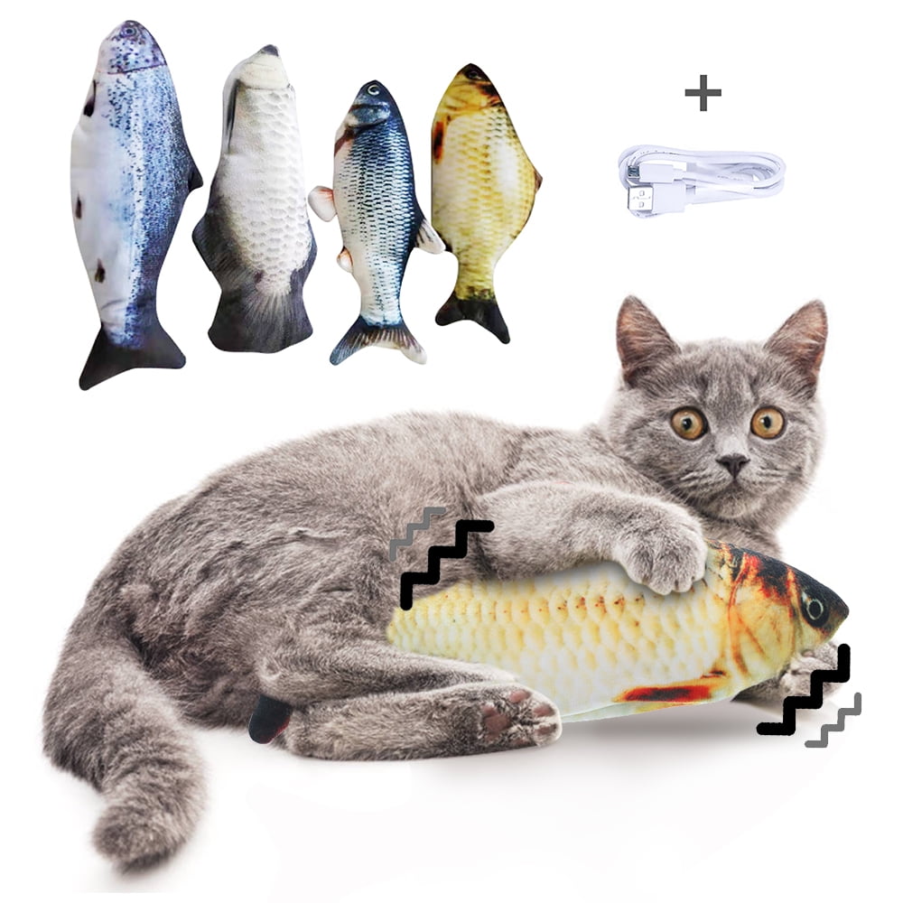 Electric Fish Cat Toy, Moving Cat Kicker Fish Toy, Realistic Flopping ...
