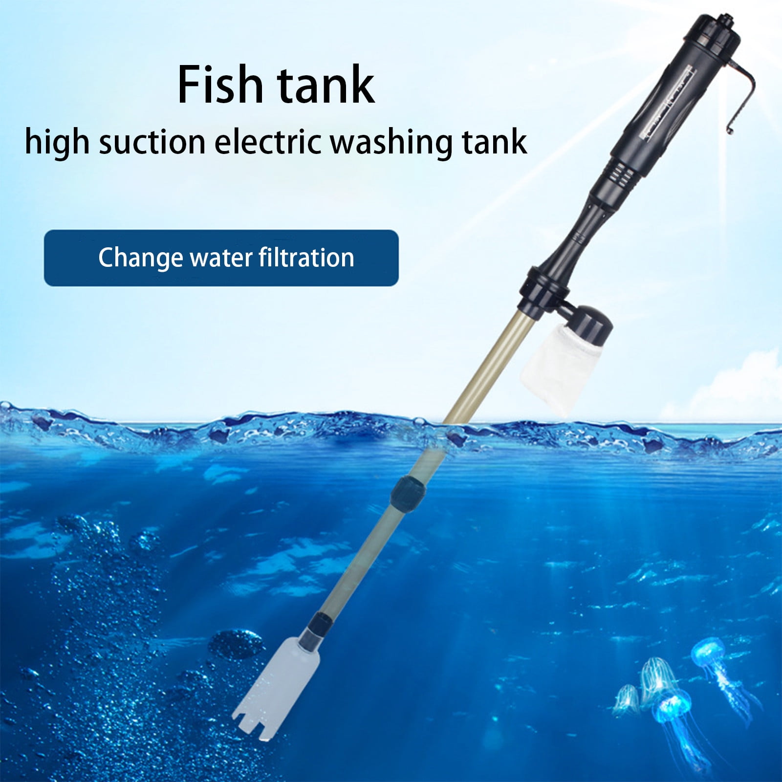 Electric Fish Tank Aquarium Gravel Cleaner,Vacuum Sand Washer Cleaning ...