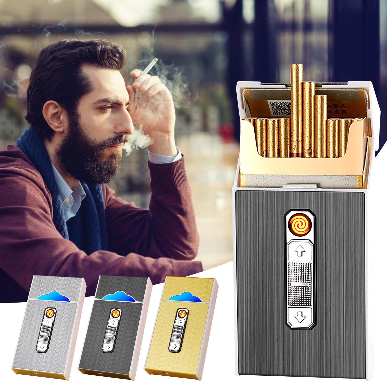 Electric Flameless Lighter, Rechargeable Windproof Cigarette Lighter ...