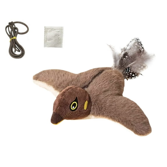 Electric Flappy Chase Cat Toy 2026 New Interactive Chirping Flying Bird ...