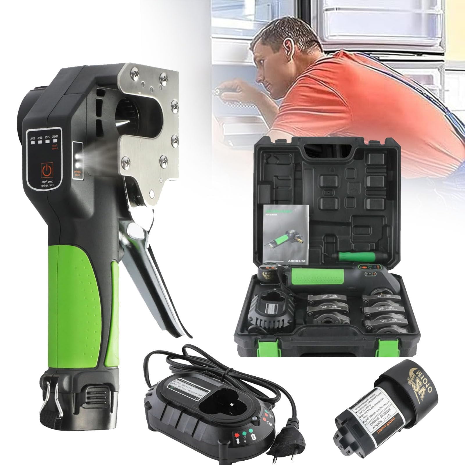 Electric Flaring Tool Set,Electric Copper Tubing Expander Powered By ...