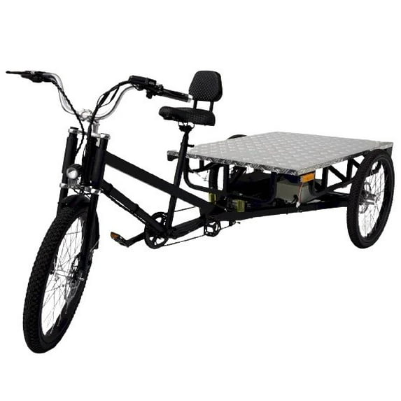 Electric Flatbed Cargo Trike Tricycle – Industrial Delivery Bike, 500W ...