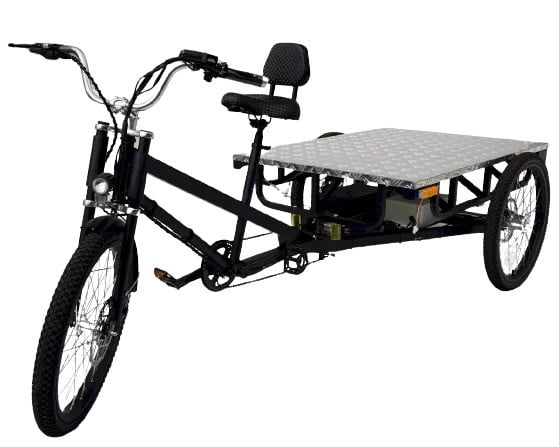 Electric Flatbed Cargo Trike for Efficient Goods Transport, 500W Motor ...