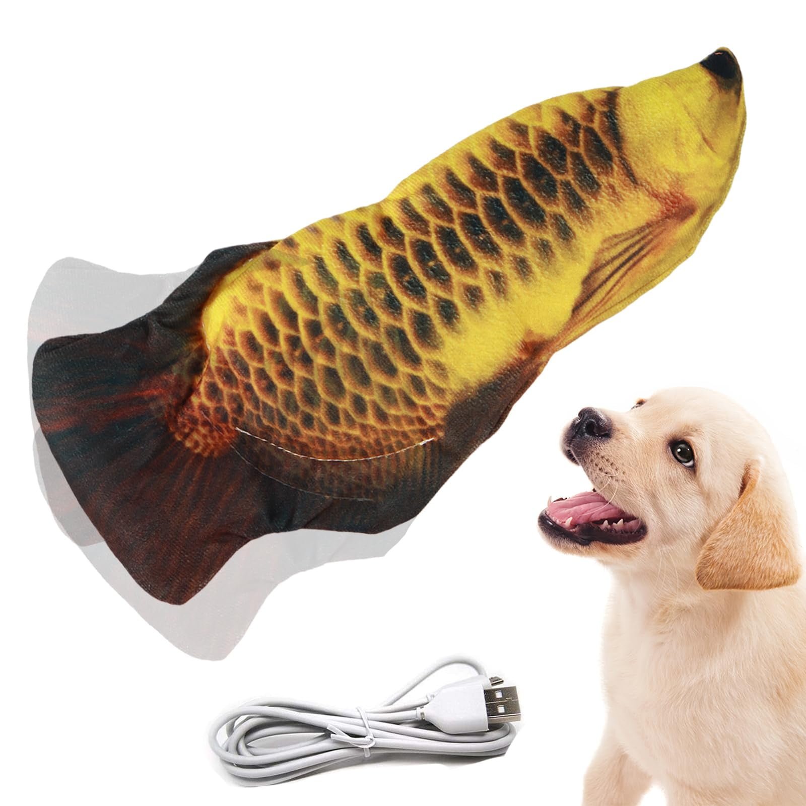 Electric Floppy Fish Cat Toy, Moving Cat Kicker Fish Toy, 11" Realistic ...