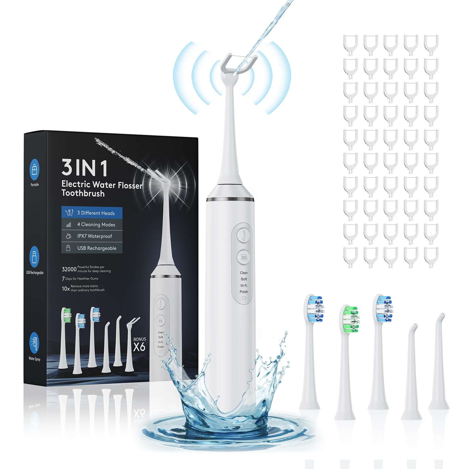 Electric Flosser for Teeth STF9 | 3-in-1 Electric Water Dental Floss ...