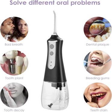 Genkent Portable Electric Cordless Water Flosser, Rechargeable Dental ...