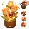 Electric Flower Bouquet Building Set with Remote Control Spray-Bottle ...