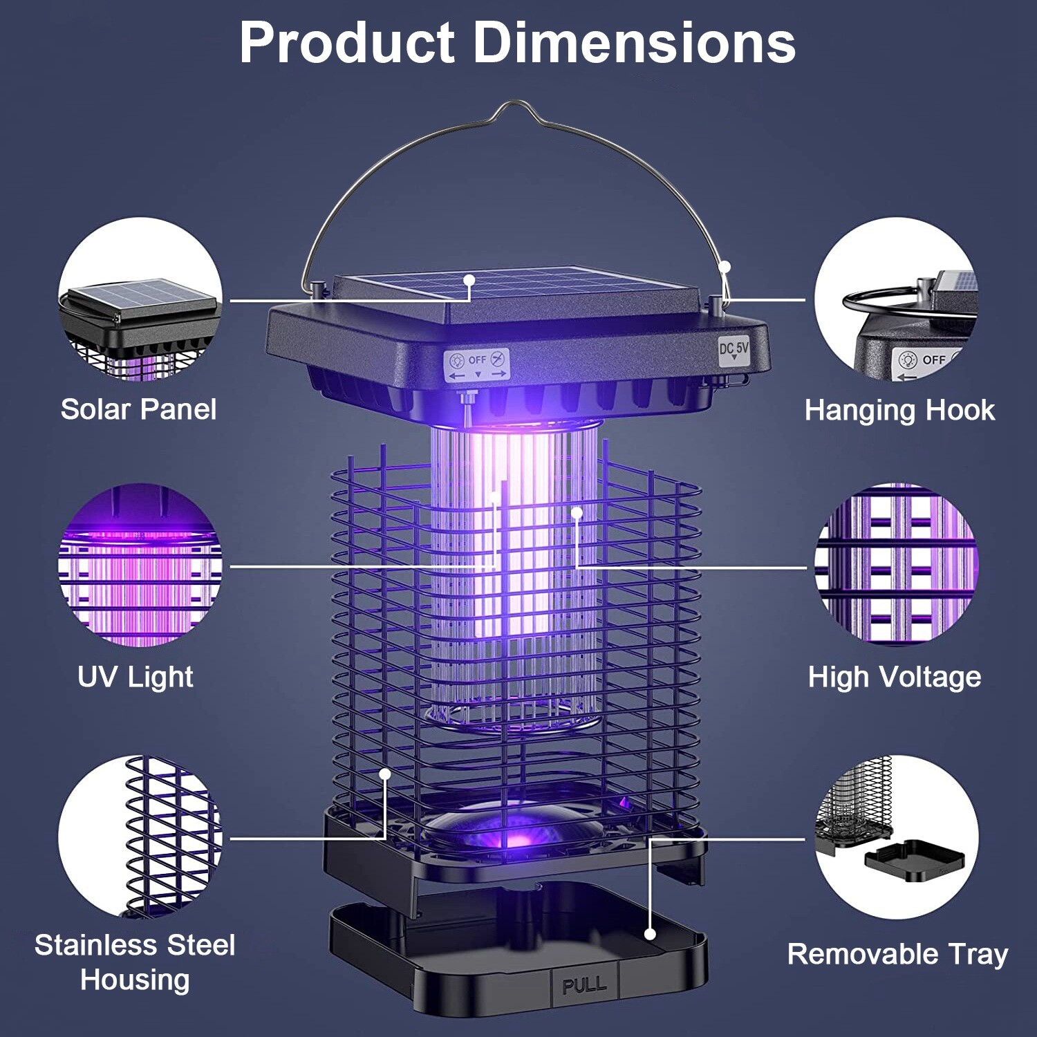 Electric Fly Gnat Killer Lamp Insect Trap For Bugs And Mosquitoes 100 ...