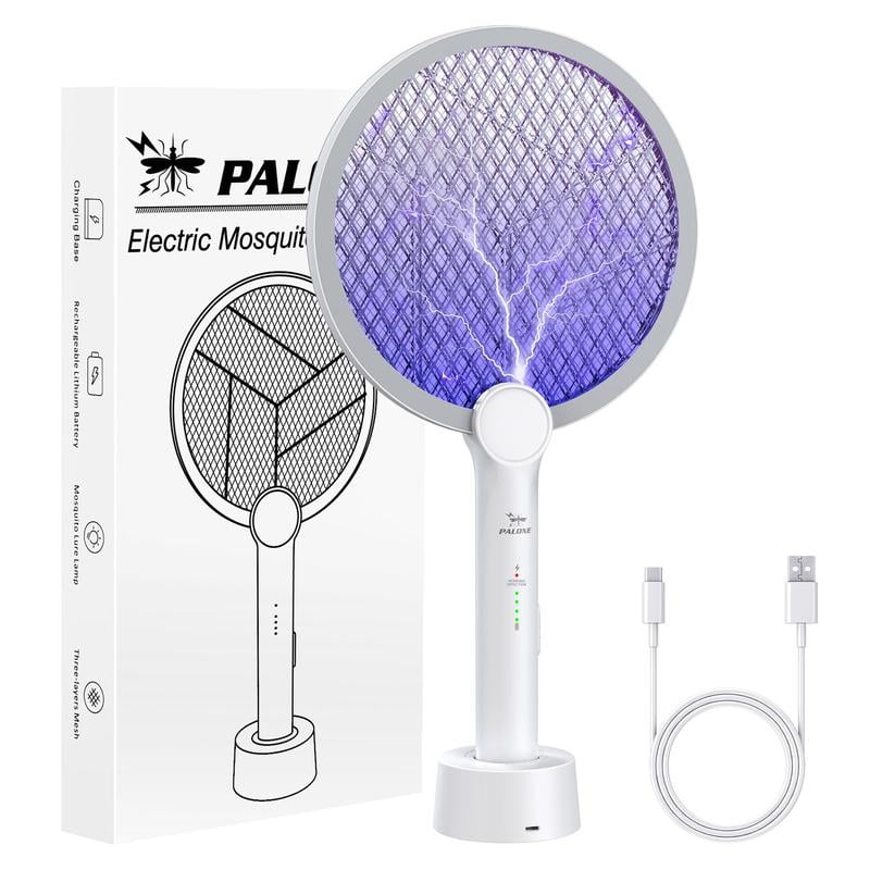 Electric Fly Swatter 4000V Bug Zapper Racket 2 in 1 Fly Swatter with ...