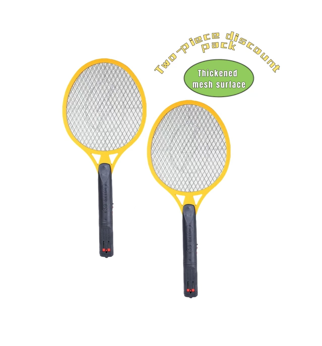 2PC Electric Fly Swatter Bug Zapper Battery Operated Flies Killer ...