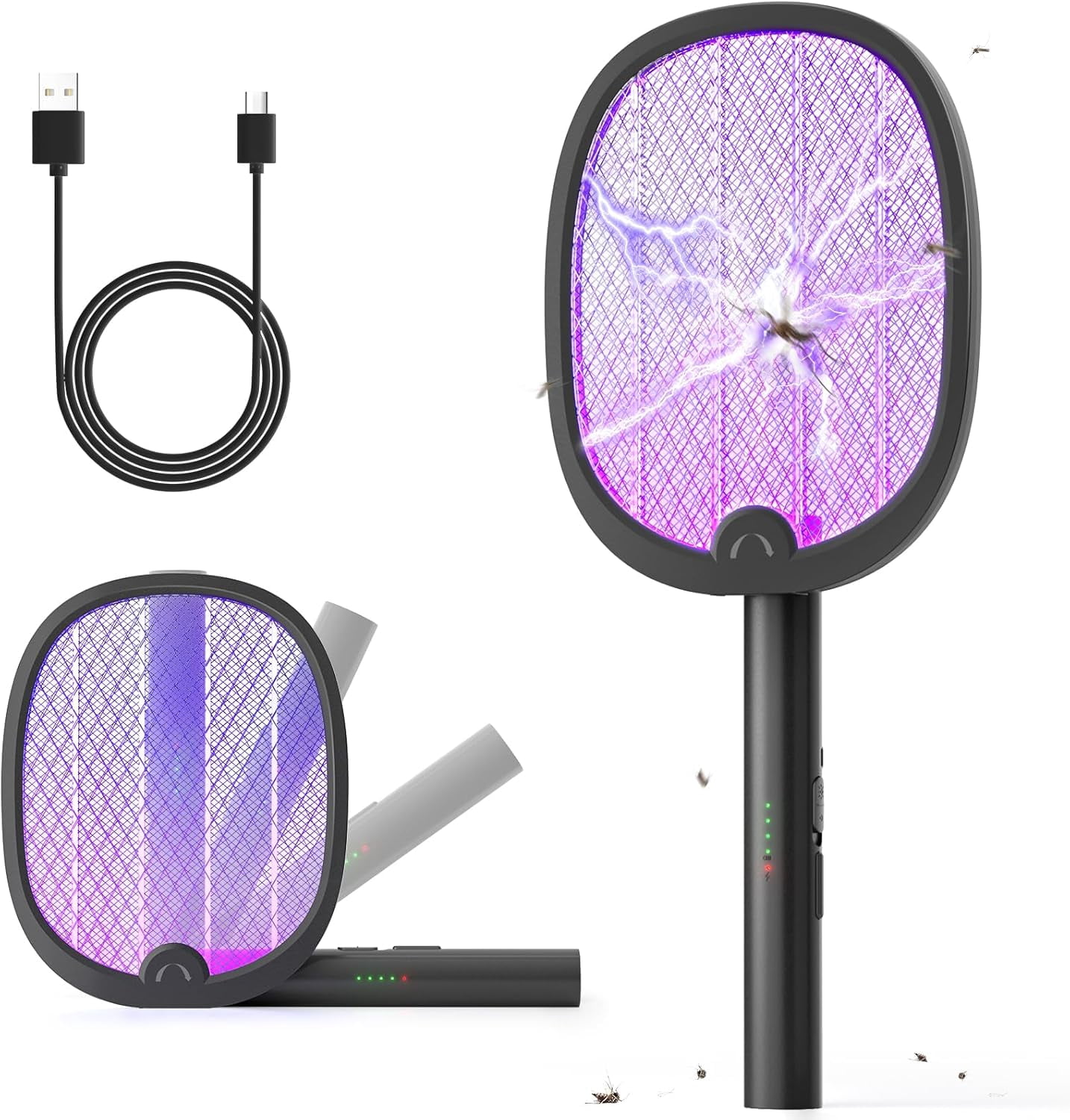 Electric Fly Swatter Foldable Mosquito Killer 2 in 1 Mosquito Killer ...