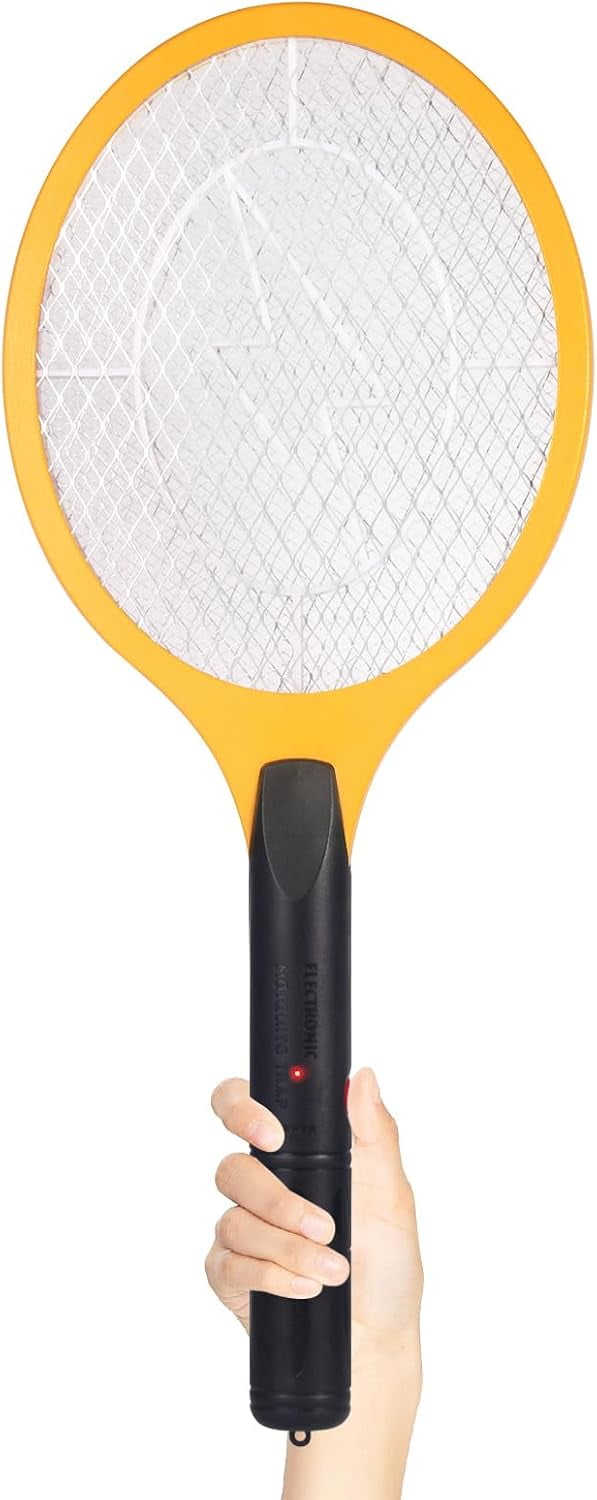 Electric Fly Swatter Handheld Bug Zapper - Indoor Outdoor Zapping ...