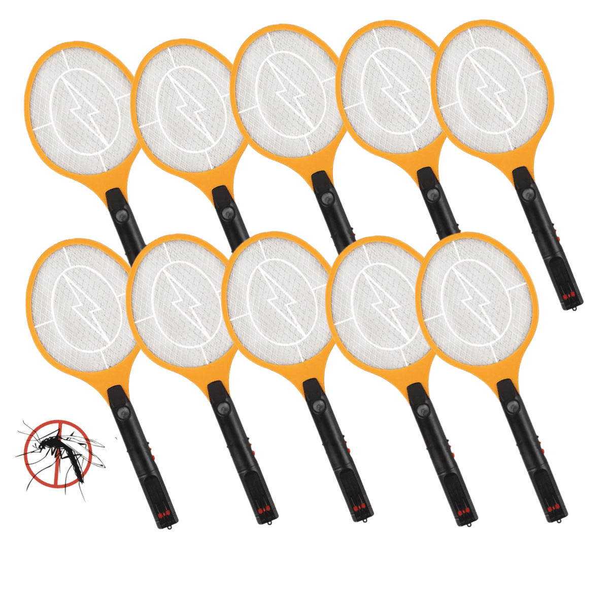 Electric Fly Swatter Racket & Mosquito Zapper - High Duty 3,000 Volt ...