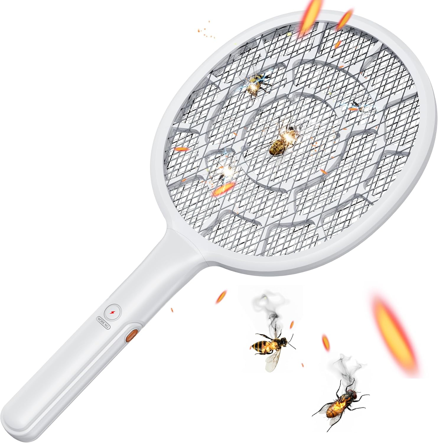 Electric Fly Swatter Racket - Racket with Powerful Grid - Easy to Use ...