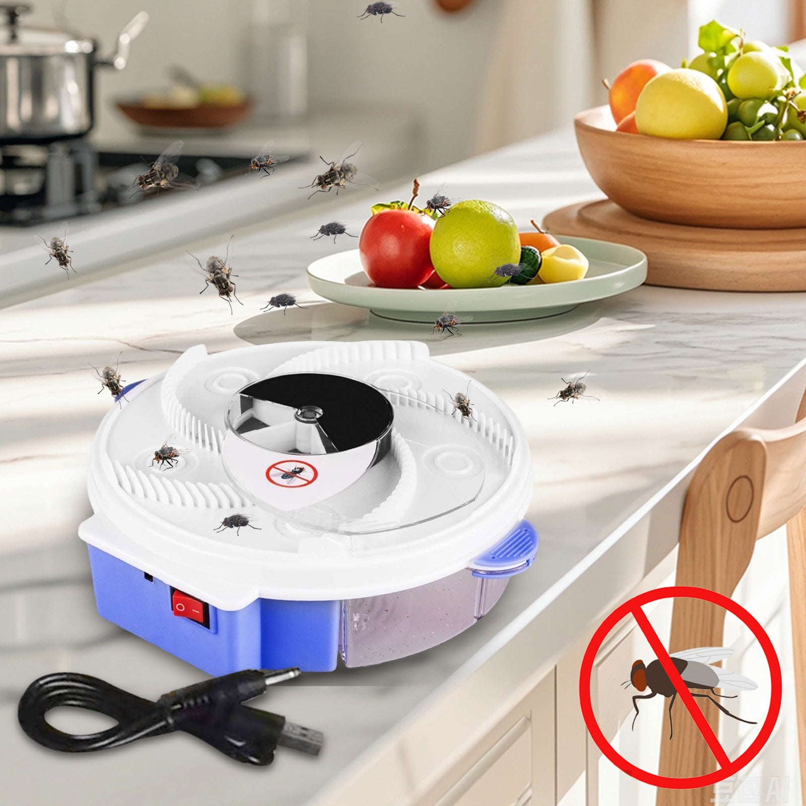 Electric Fly Trap Fly Catcher Pest Device Flying Insect Trap Automatic ...