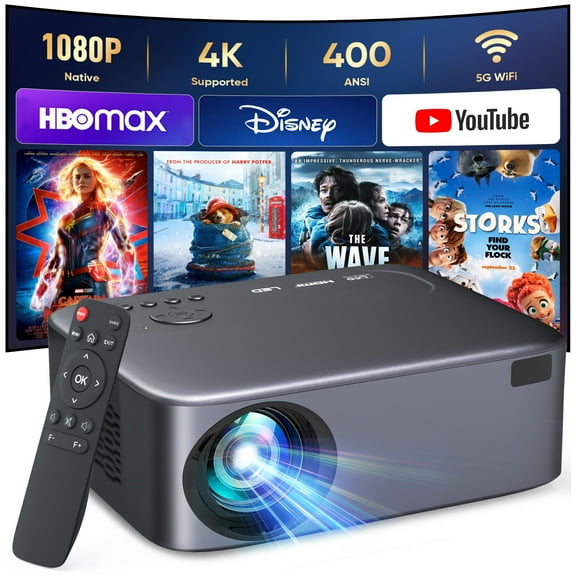 Impecca HD Projector 720p LED with Bluetooth, 180-inch Screen, 50,000 ...