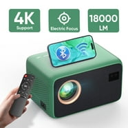 QKK Mini Projector Portable LCD Projector [stand included] Full HD ...