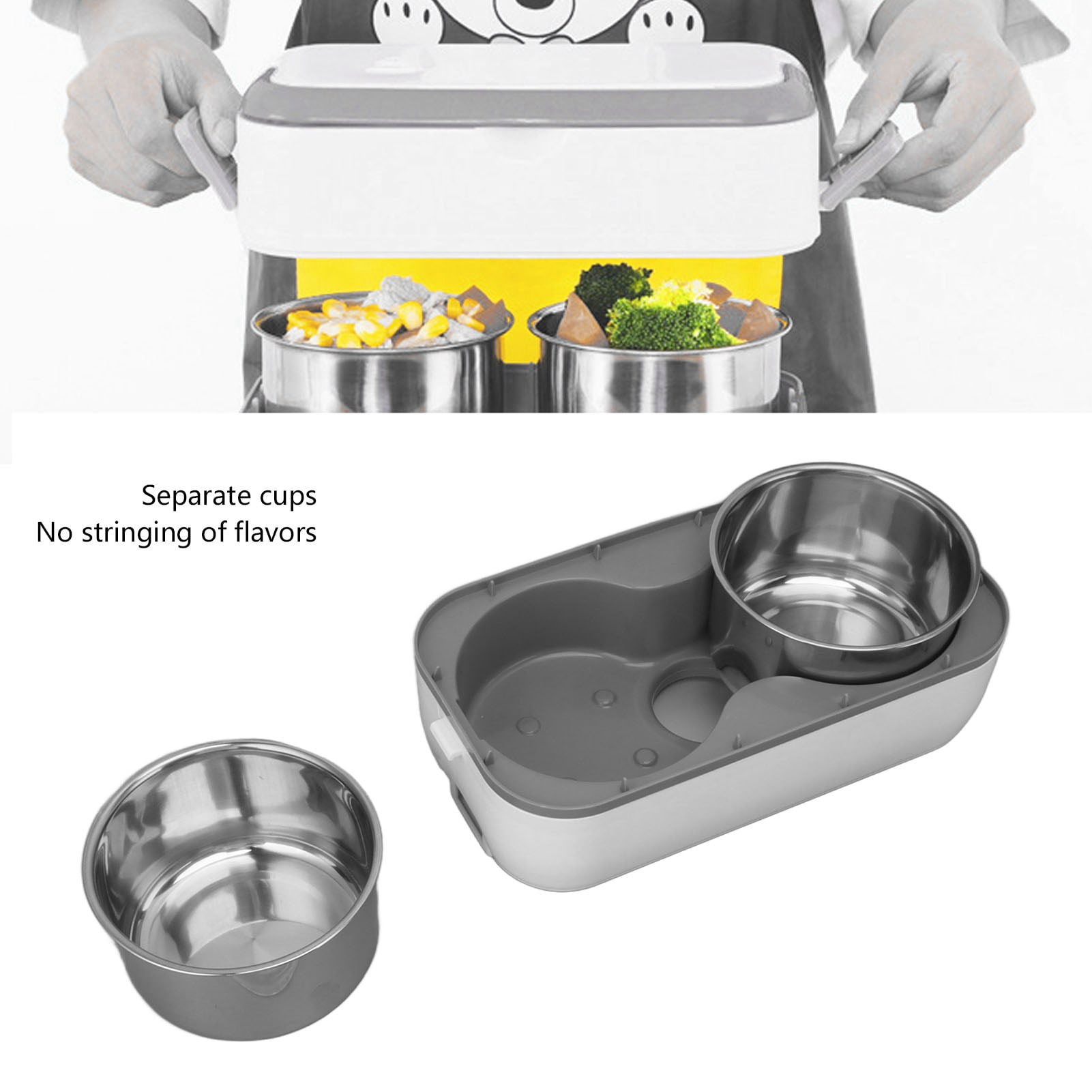 Electric Food Container, Portable Heated Box With Stainless Liner, ,40 ...