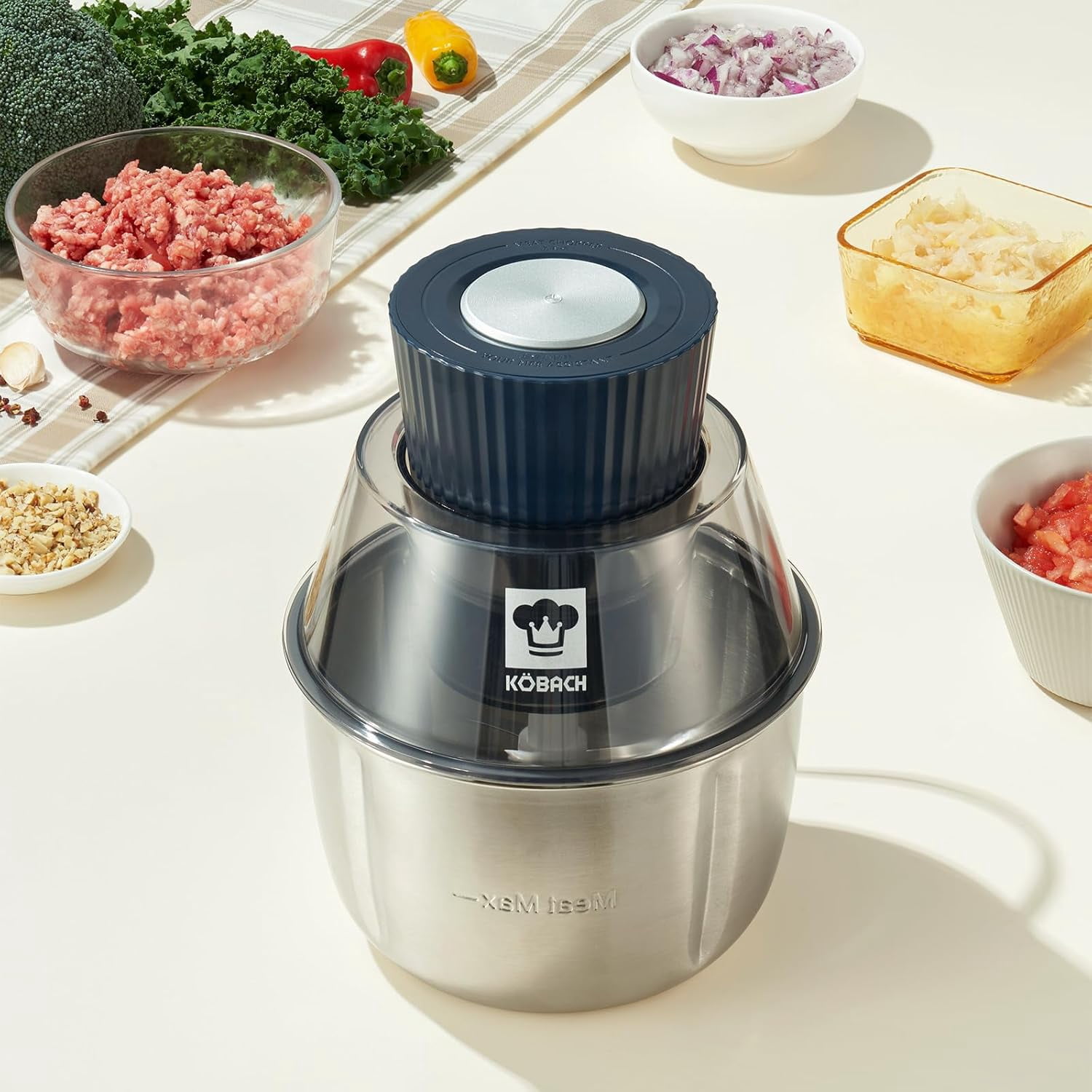 Electric Food Processor & Meat Grinder – 1.9 Qt Food Chopper with Pure ...