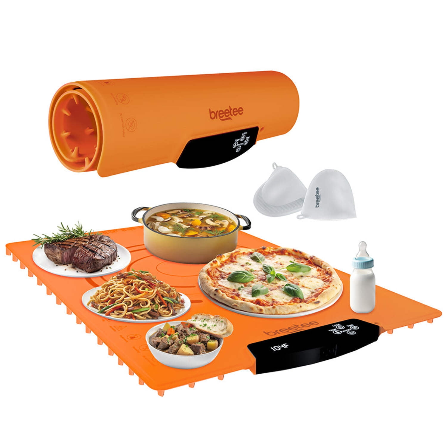 Electric Food Warming Mat – Silicone Heating Mat for Food 9 Temperature ...