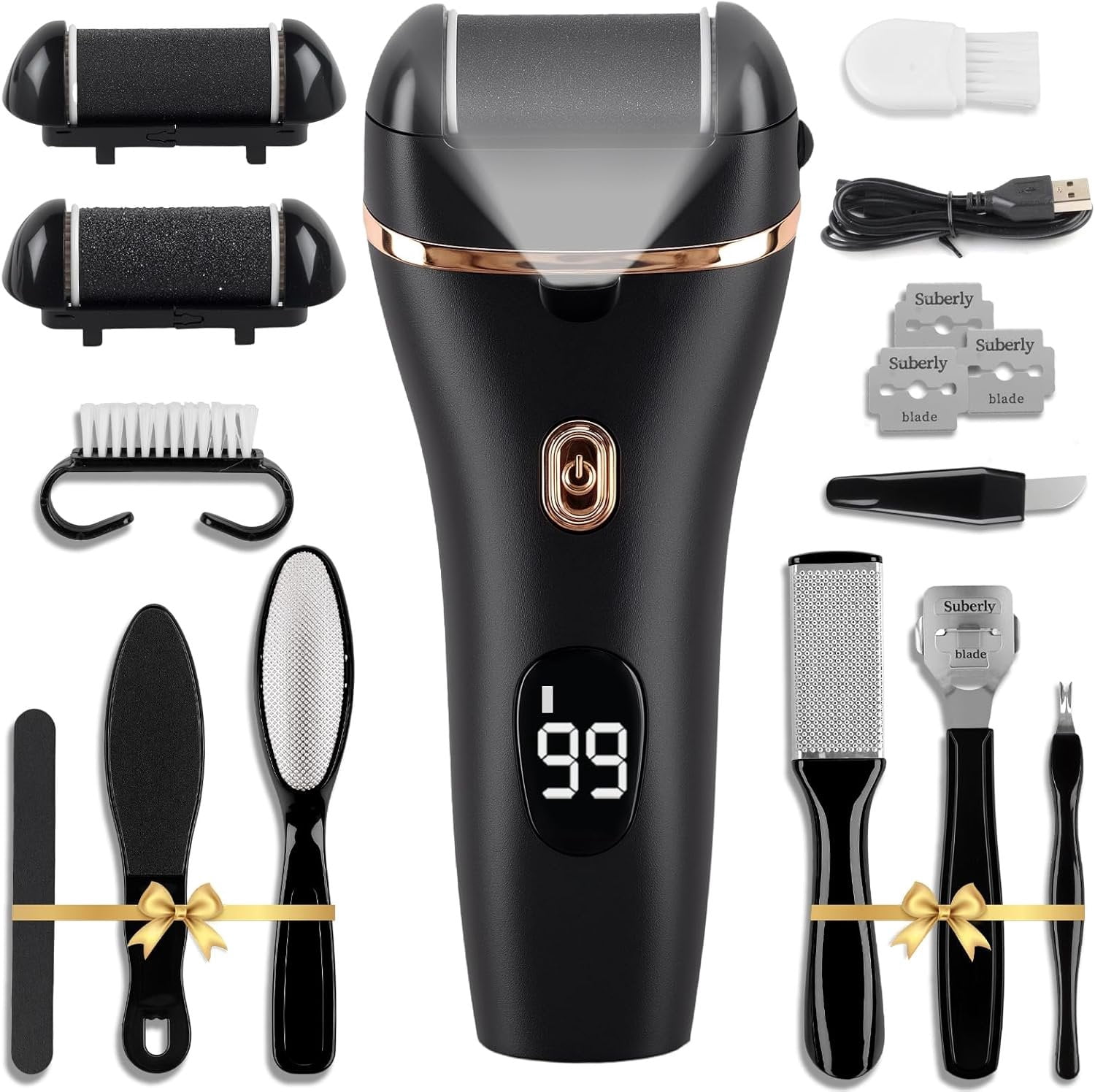 Electric Foot , 17-in-1 Pedicure Kit, Callus Remover for Electric Foot ...
