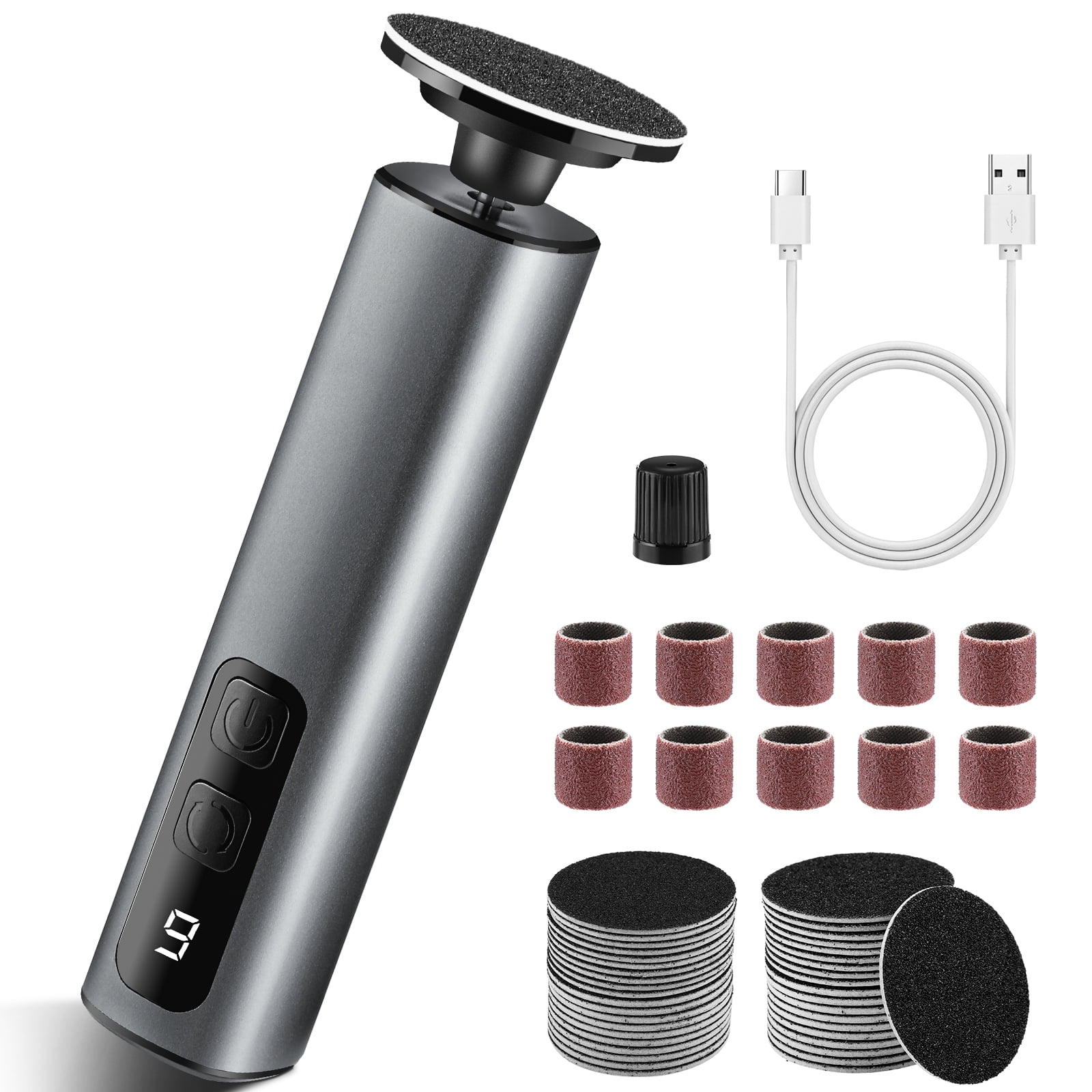 Electric Foot Callus Remover, Foot Scrubber Nail File Grinder ...