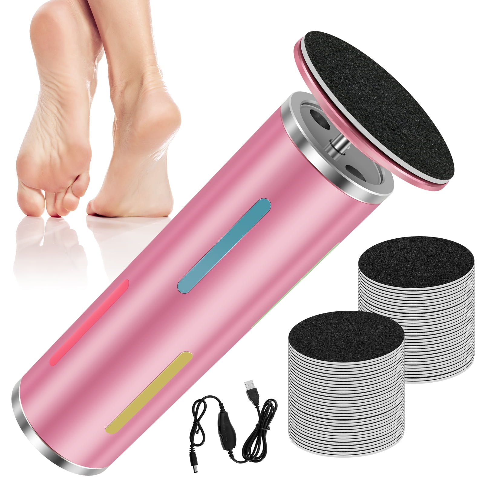 Electric Foot Callus Remover with 60 Pcs Sanding Discs Professional ...