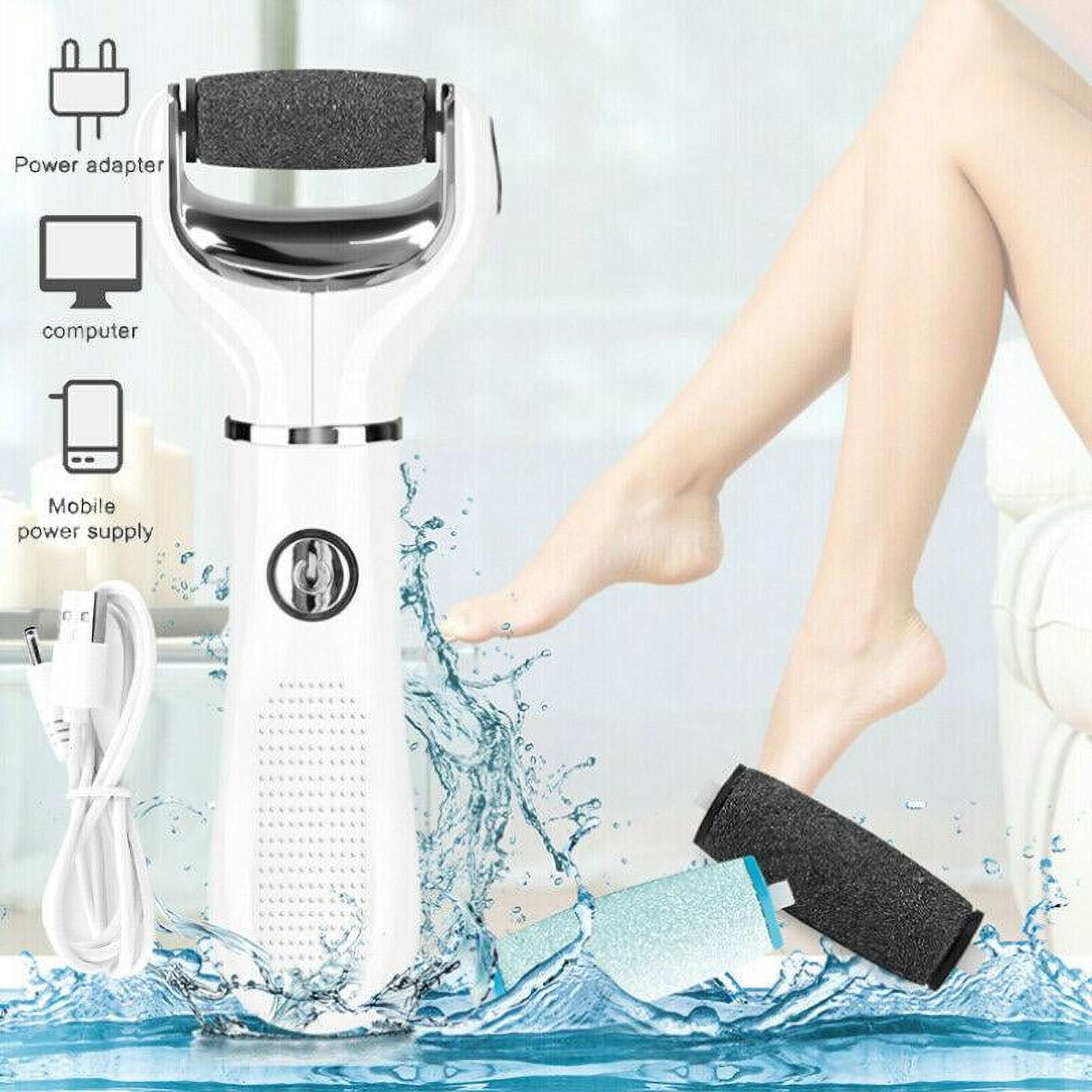 Electric Foot Files, Callus Remover for Feet Rechargeable Pedicure ...