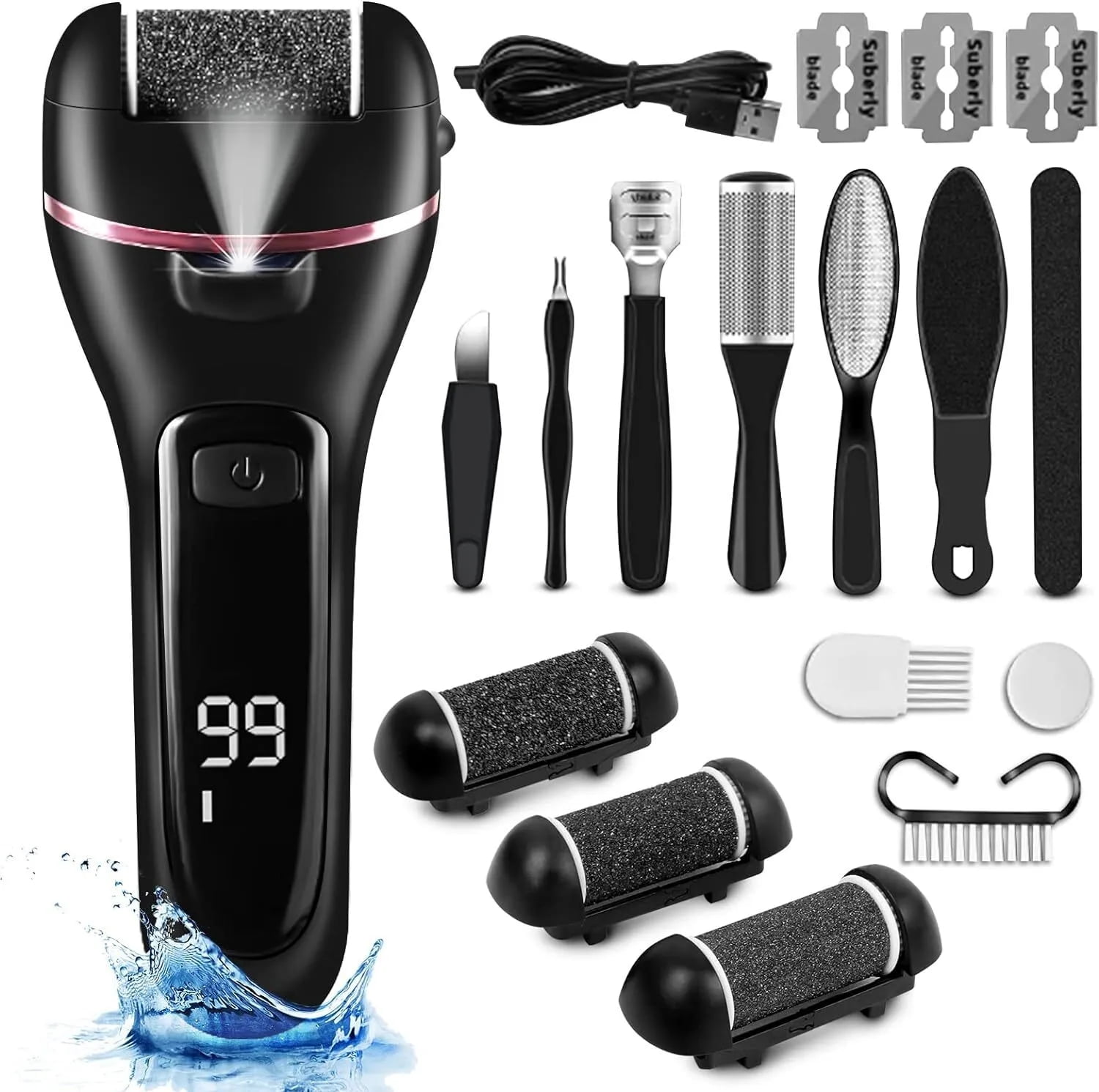 Electric Foot Grinder File Callus Dead Skin Remover Pedicure Tool ...