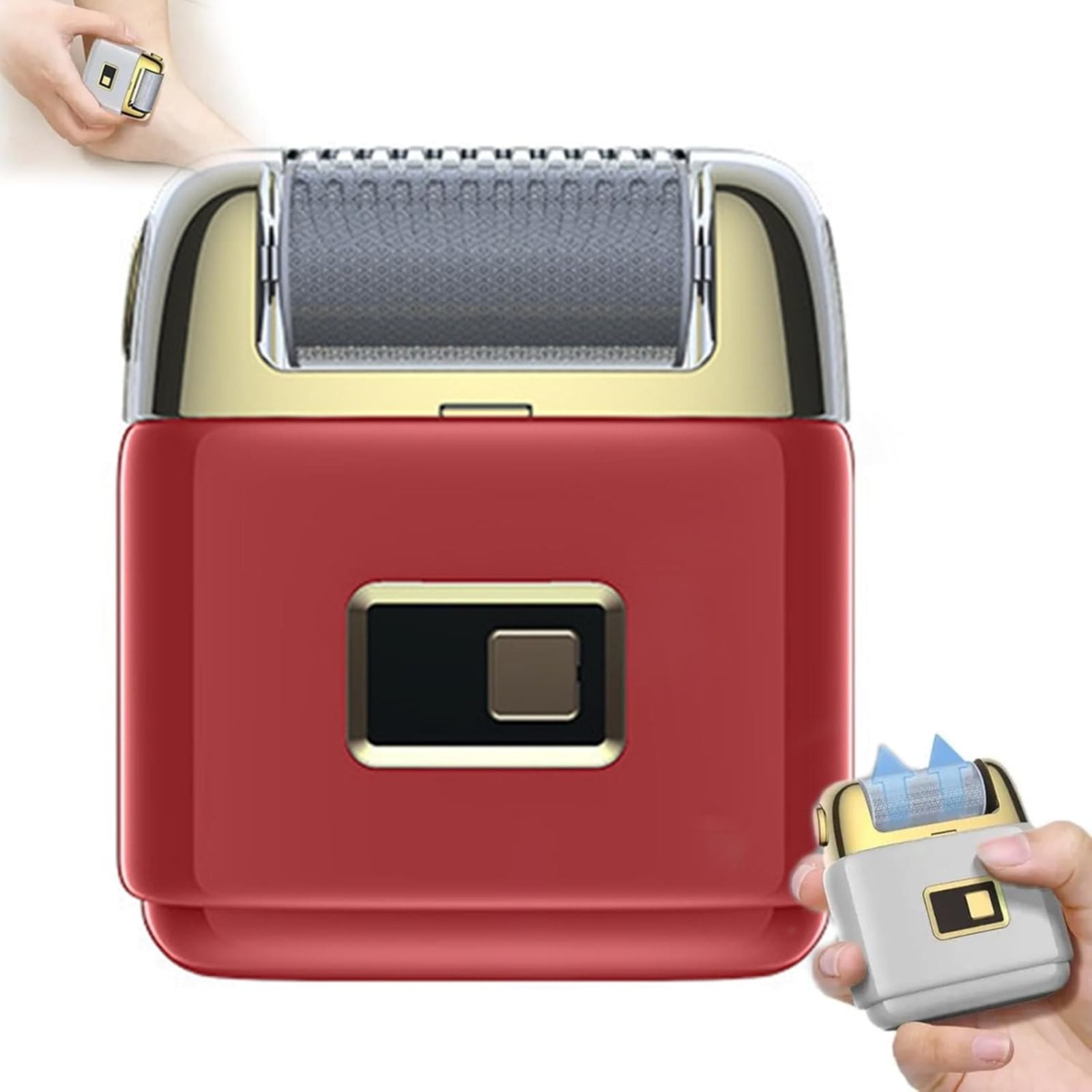 Electric Foot Grinder Red, Heel Exfoliator Foot Remover with 3 Roller ...