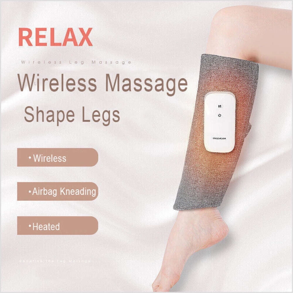 Electric Foot Massager Calf Waps Air Compression Heating Pad Massager 3 ...