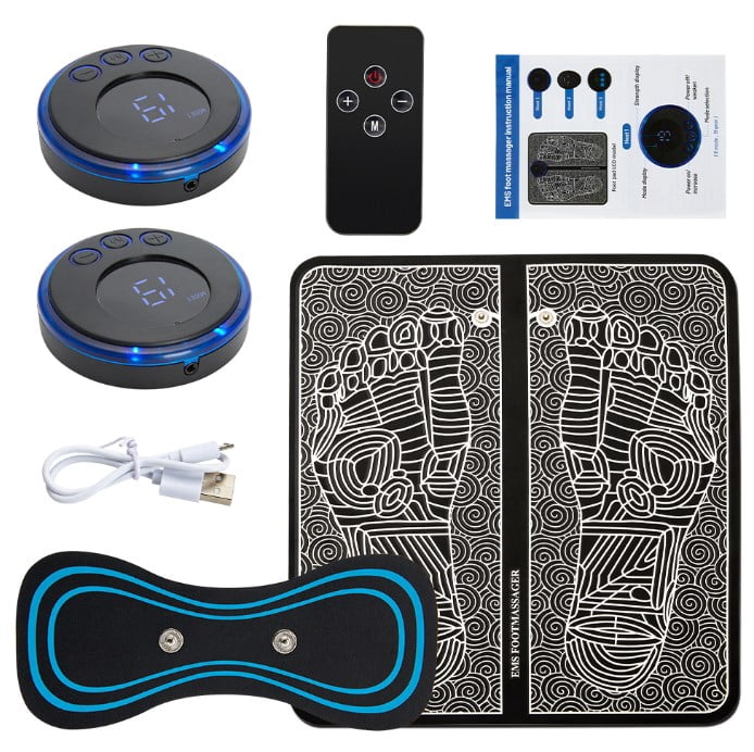 Electric Foot Massager Pad Electrostimulator Massage Mat EMS Muscle ...