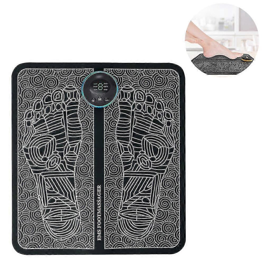 Electric Foot Massager With Ems Feet Cushion - 6 Pulse Modes, 9 ...