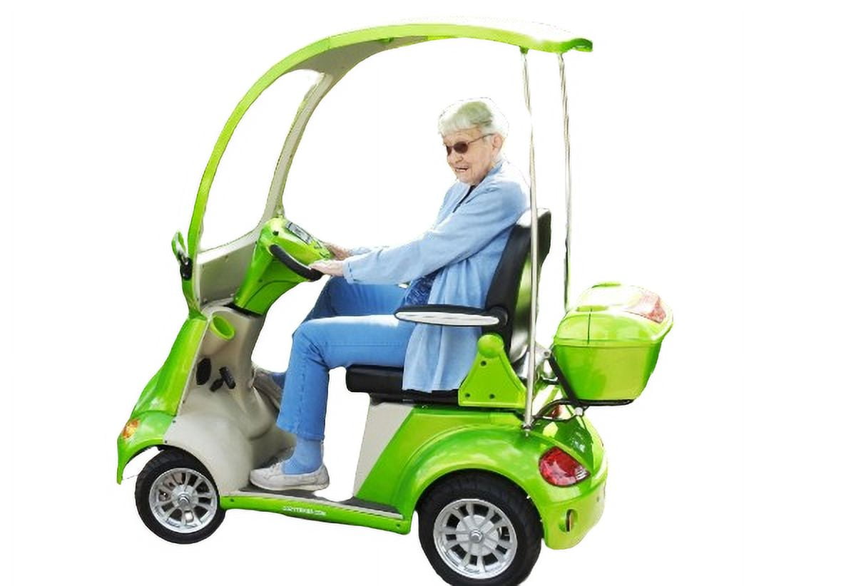 Electric Four-Wheel Mobility Scooter with Canopy - Power-Buggy DX, High ...