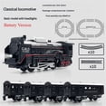 Electric Freight Train Set Classic Railway Model Toy Interactive STEM ...