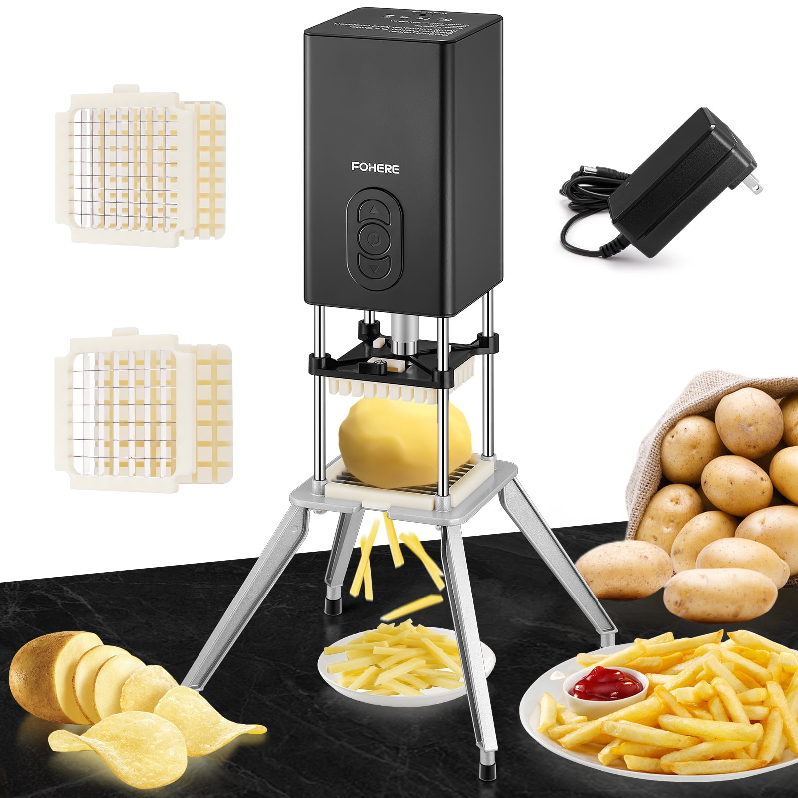 Electric French Fries Cutter, Professional Commercial and Home Use ...