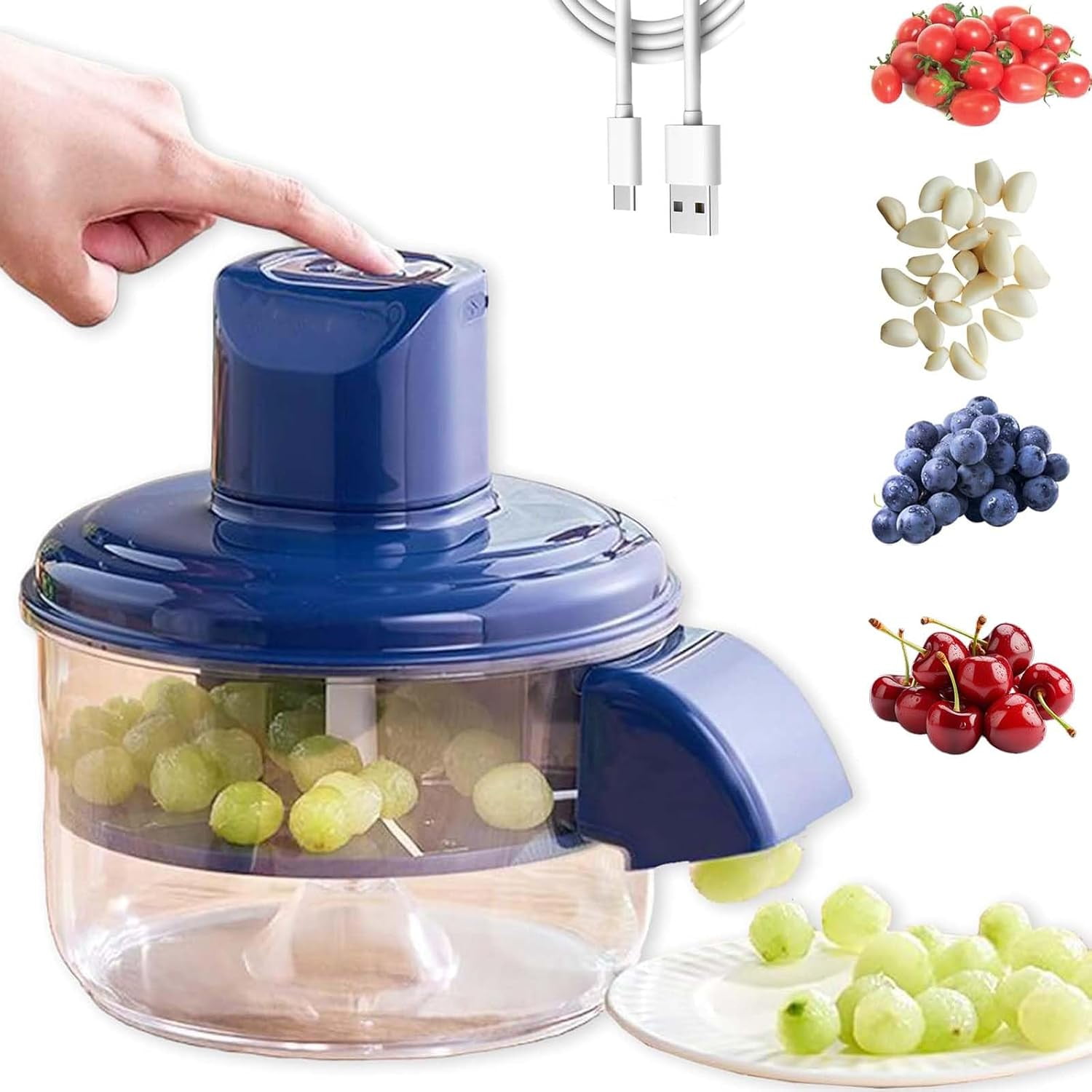 Electric Fruit & Vegetable Peeler - Automatic Skin Remover for Grape ...