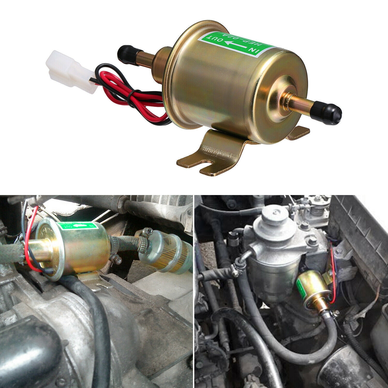 Electric Fuel Pump HEP-02A Universal 2.5-4PSI Gas Diesel Inline Low ...