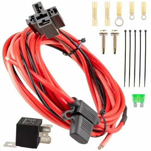 Electric Fuel Pump Relay Kit 40 AMP Waterproof, Heavy Duty Long Wires ...
