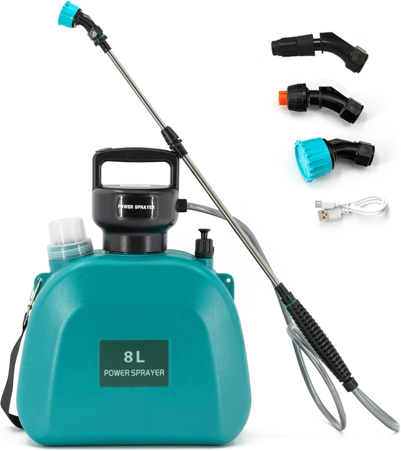 Electric Garden Sprayer, 2Gallon 8L Large Capacity Automatic Spray ...