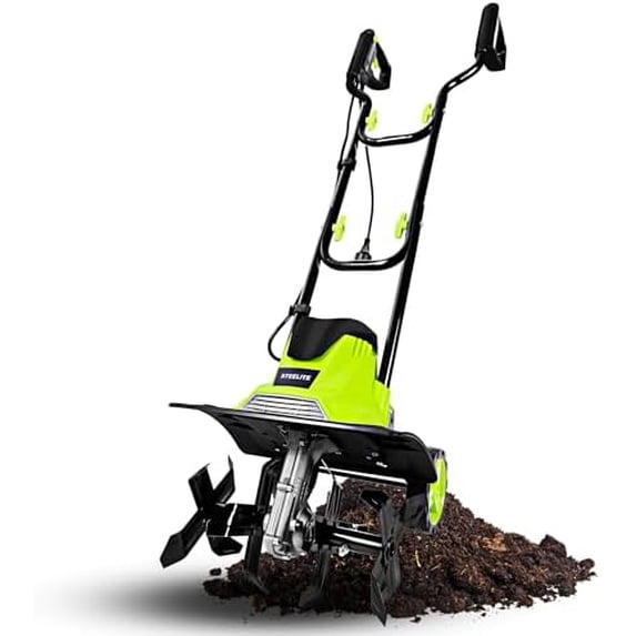 Electric Garden Tiller & Cultivator – 14-Inch 10 Amp Tilling Width, 4 ...