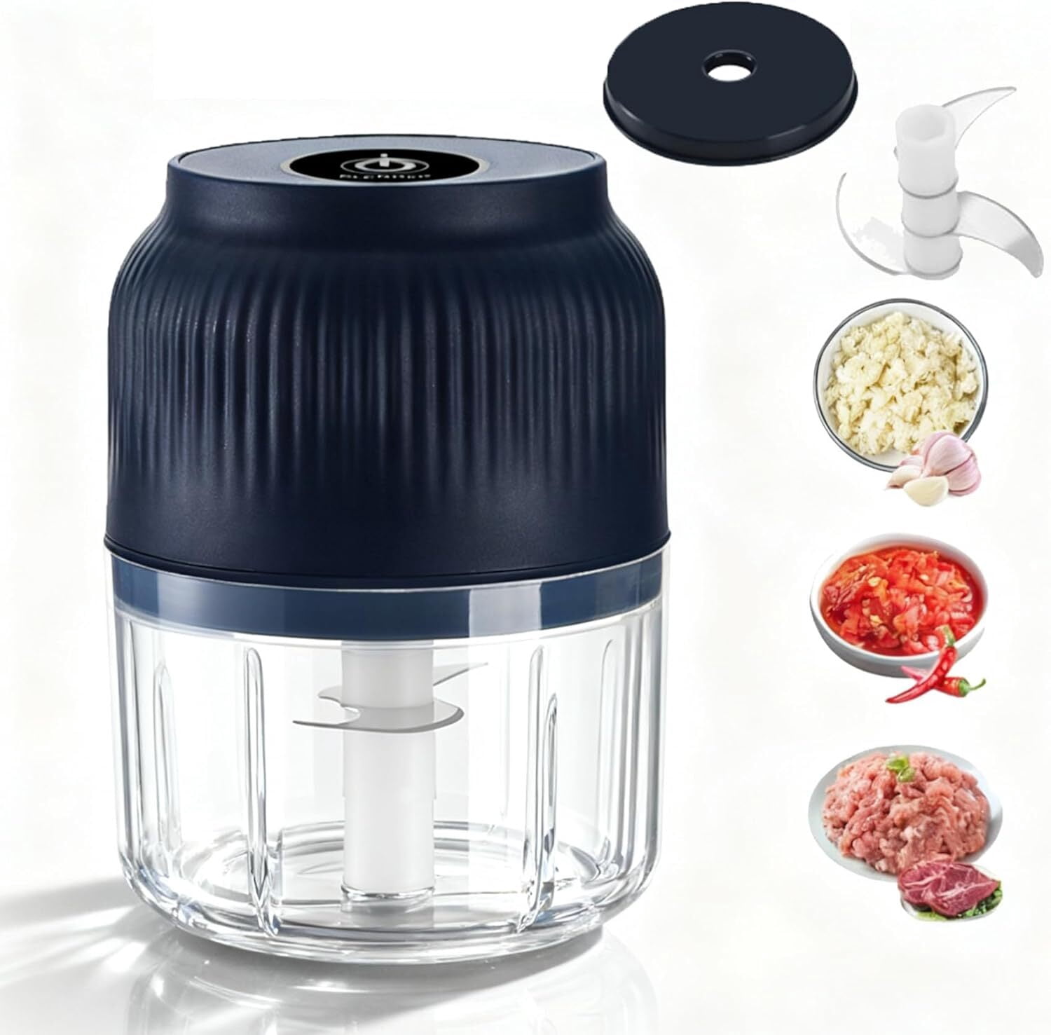 Electric Garlic Chopper, Electric Food Chopper 350ML Cordless Mini Food ...