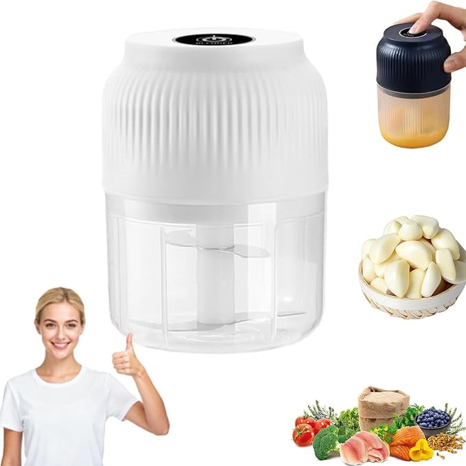 Electric Garlic Chopper,Mini Portable Veggie Chopper, 2025 New Small ...