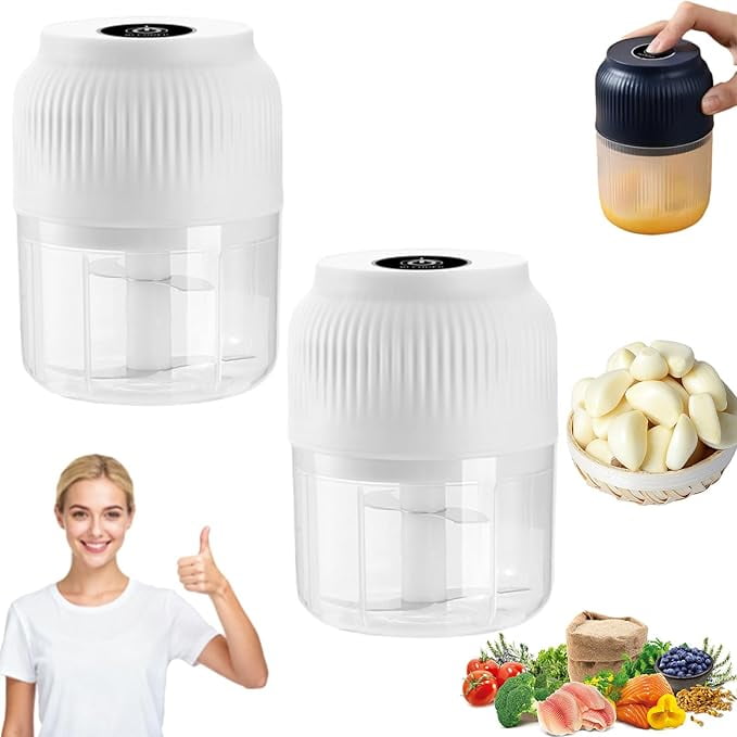 Electric Garlic Chopper,Mini Portable Veggie Chopper, 2025 New Small ...