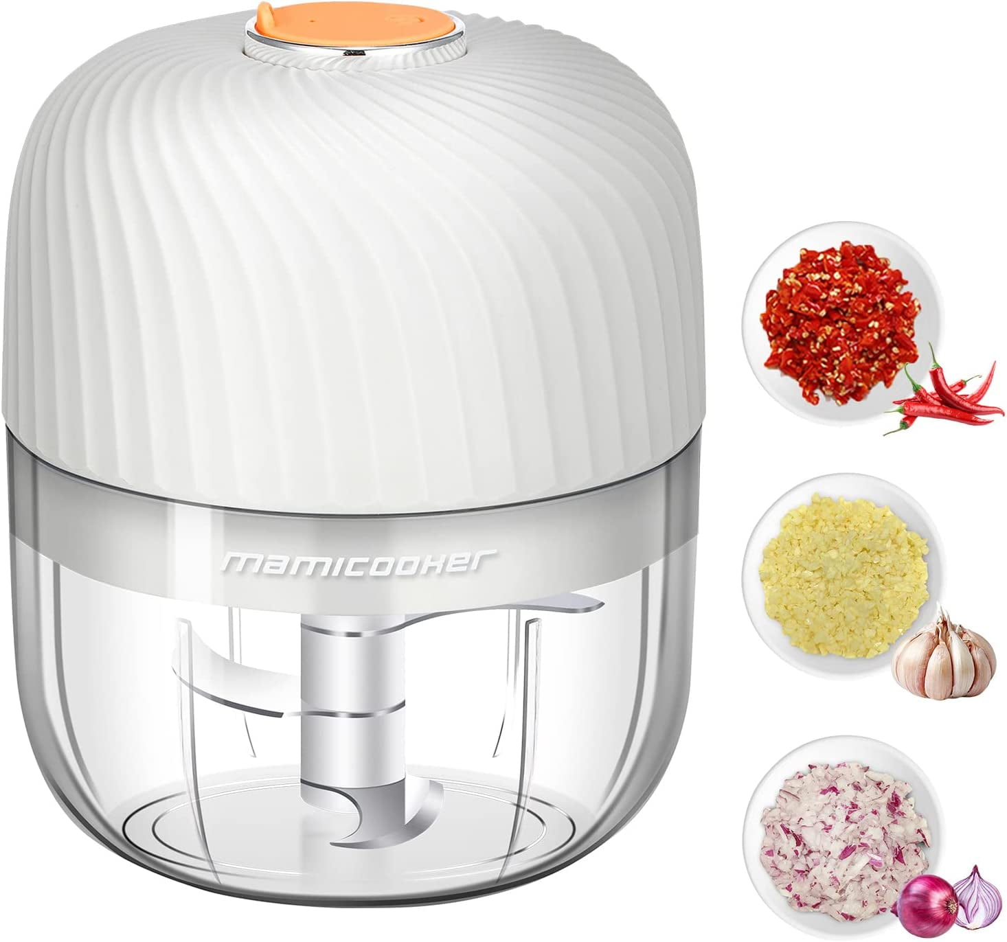 Electric Garlic Chopper, Mini Portable Veggie Chopper, 250ML Garlic ...